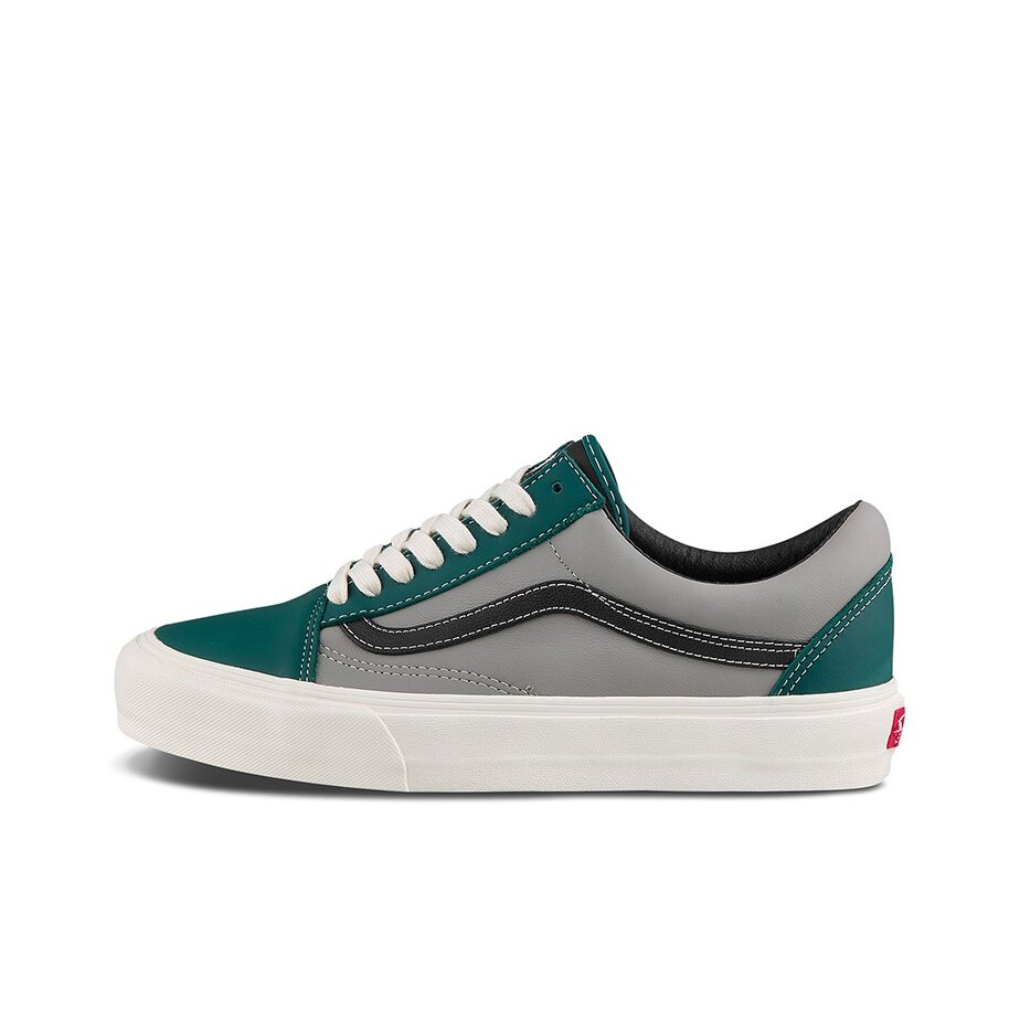 Кроссовки VANS Old Skool, размер EU 40.5 стопа (26CM), серый/зеленый — фото 1