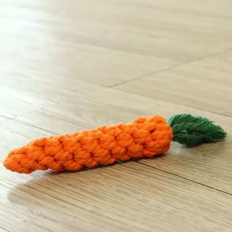 Игрушка для чавканья в форме морковки, одна штука, хлопковая веревка для маленьких собак