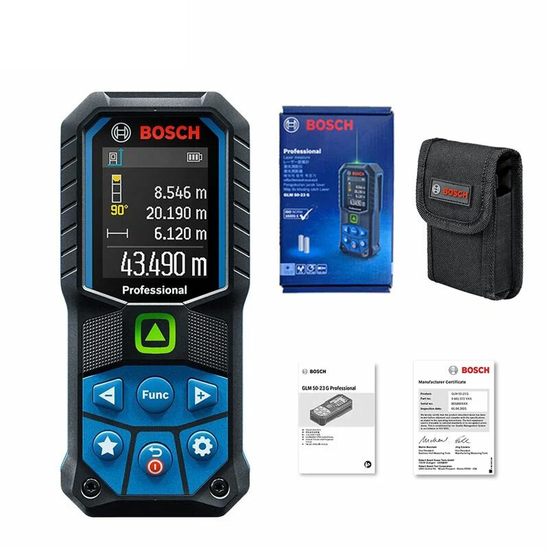 Лазерная измерительная линейка GLM 50-23 G, зеленый лазер,0.05-50 м,1.5 мм