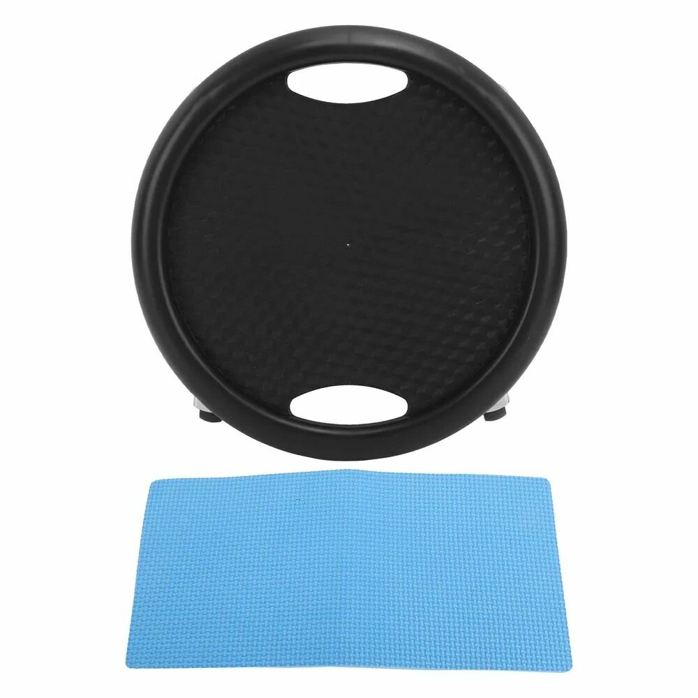 Тренажер для пресса 4-колесный, 360 , бесшумный, черный, для дома