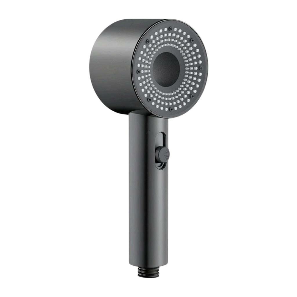 Душевая насадка с двумя режимами и усилением потока, серый
