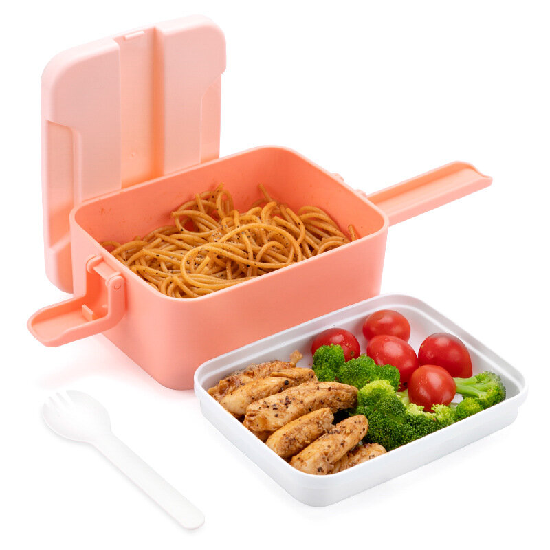 Микроволновая ланч-бокс с отделениями, пластиковый контейнер для хранения еды с крышкой, японский стиль бенто-бокса, специальный ланч-бокс для офисных работников