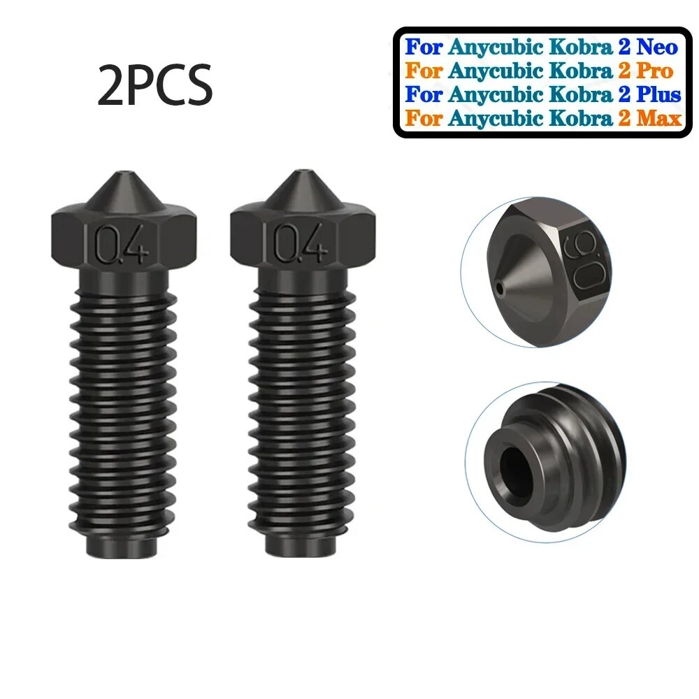 Форсунки 0.6mm для Anycubic Kobra 2 Neo/Pro/Plus/Max, 2шт