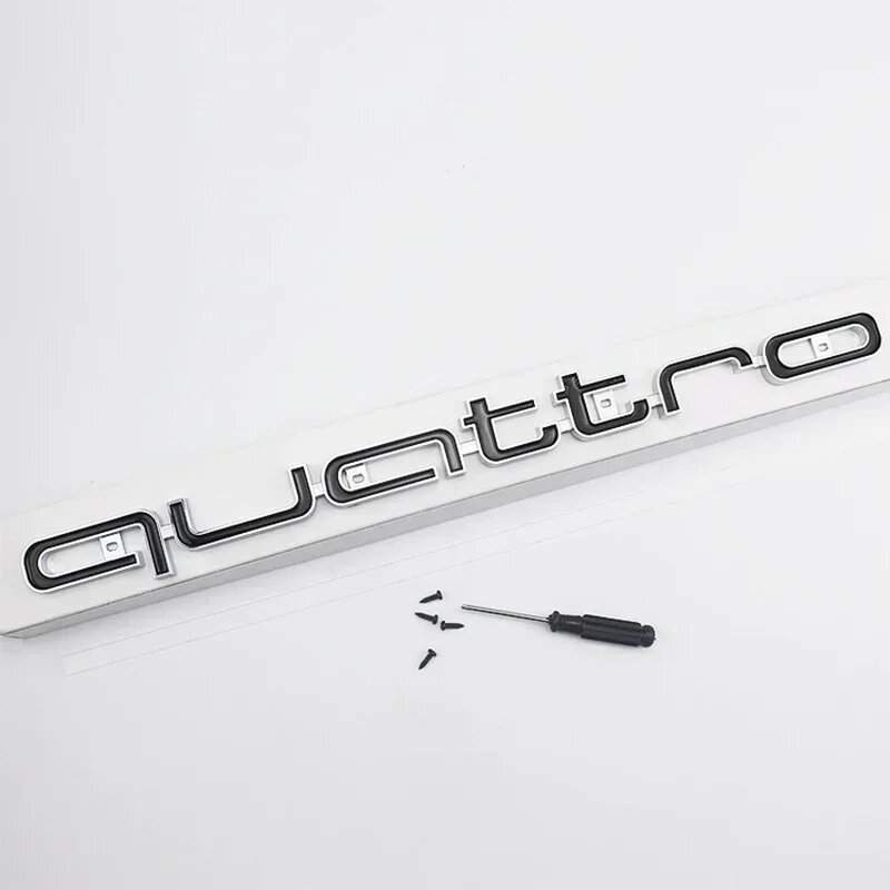 3D ABS Quattro Эмблема Автомобильная Передняя Решетка Значок логотип Авто Аксессуары Для Audi черный