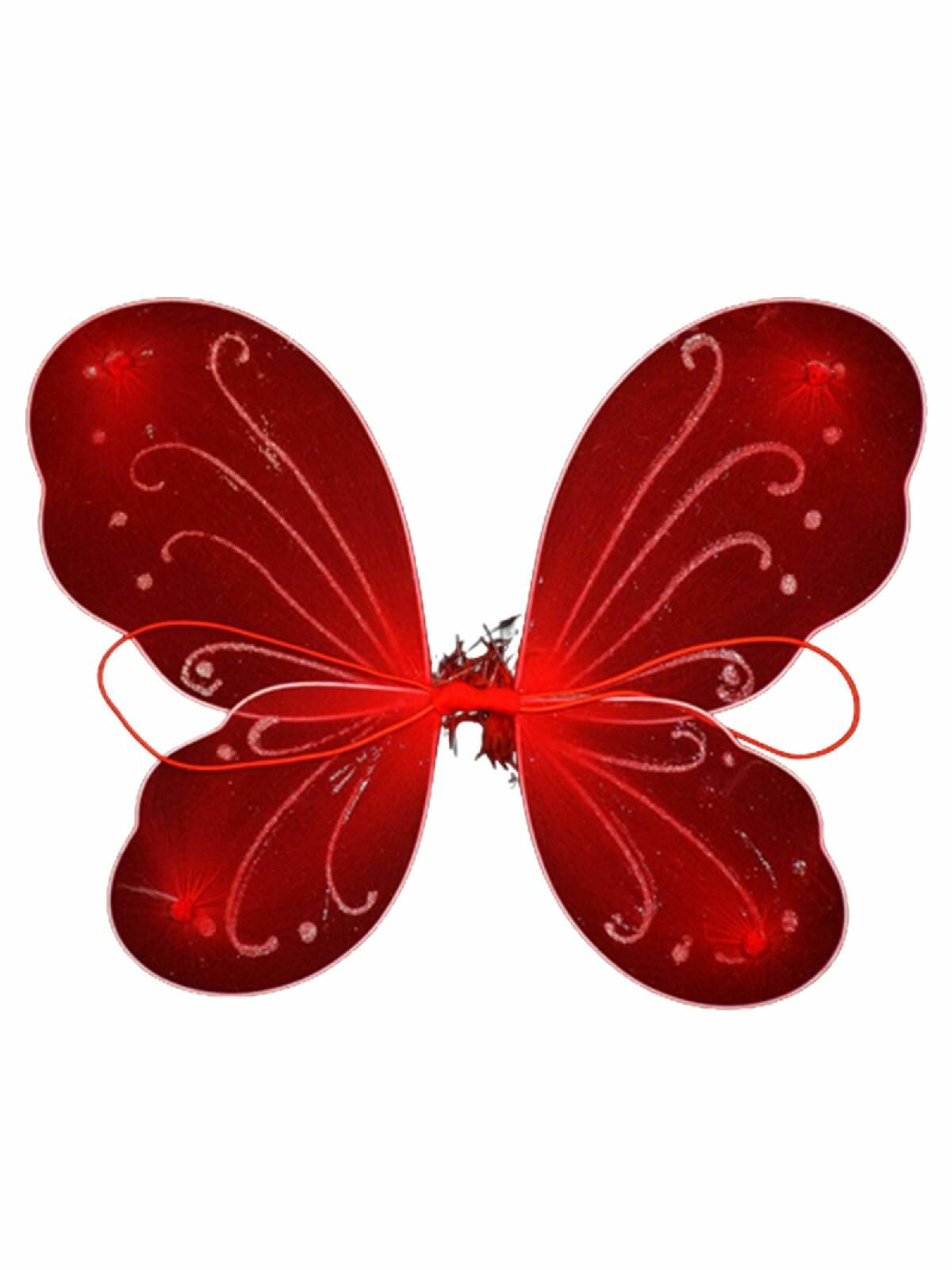 Крылья бабочки феи, Костюм феи для девочек на Хэллоуин, Рождество, Большой красный