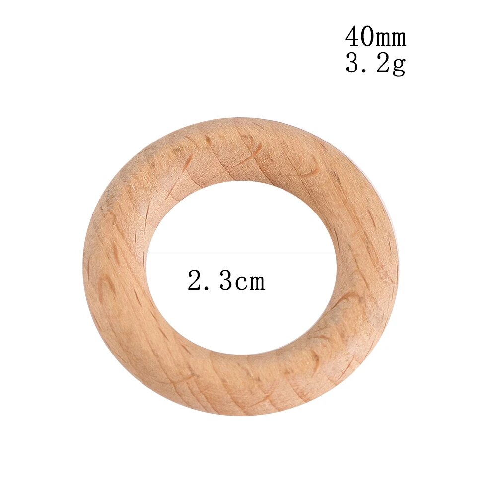 Деревянные кольца из бука для рукоделия 40mm