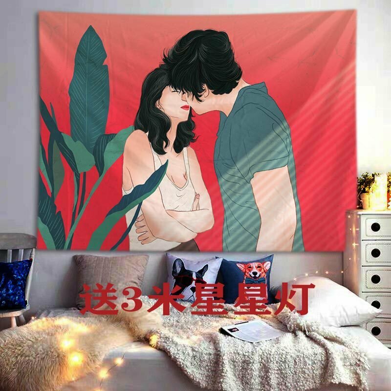 Тканевая картина с девушками, 150x100см, декор для спальни, хлопковая ткань, интерьер
