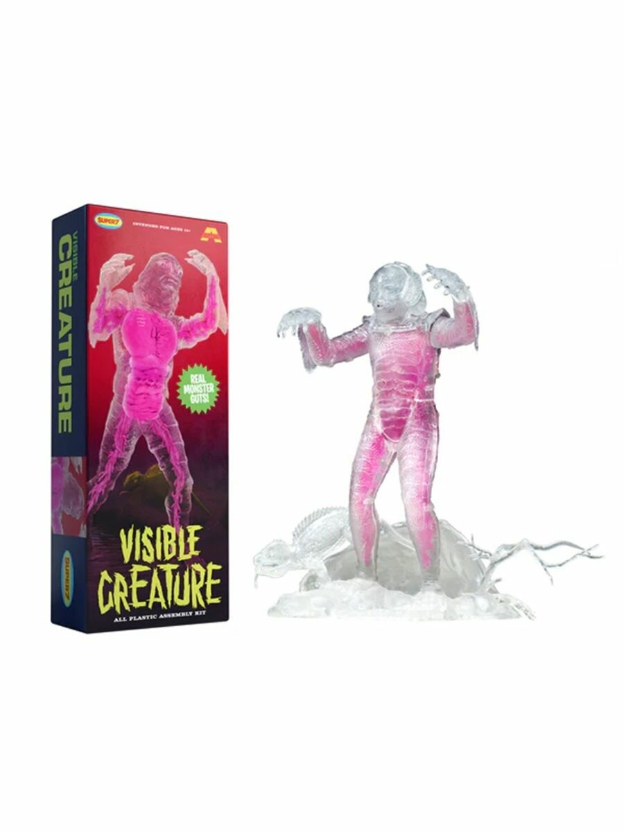Фигурки Super7 Universal Monsters Model Kit Series Action Figure Creature from the Black Lagoon (Clear)(8inches)