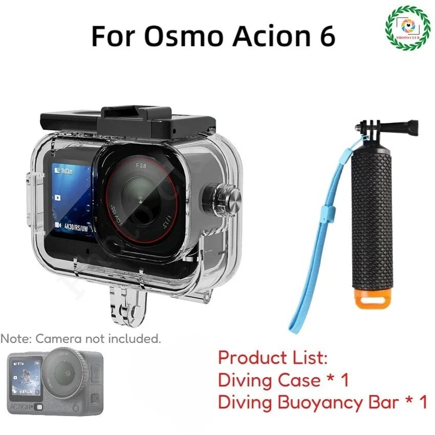 Водонепроницаемый чехол для дайвинга DJI Osmo Action 6, защитный чехол для подводной воды, чехол для дайвинга, аксессуары для дайвинга dji action 6, аксессуары для дайвинга