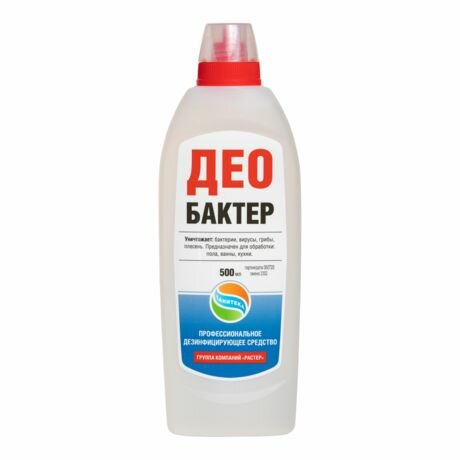 1 шт. Дезинфицирующее средство без хлора с моющим эффектом "Део-бактер" (Санитека), 500 мл