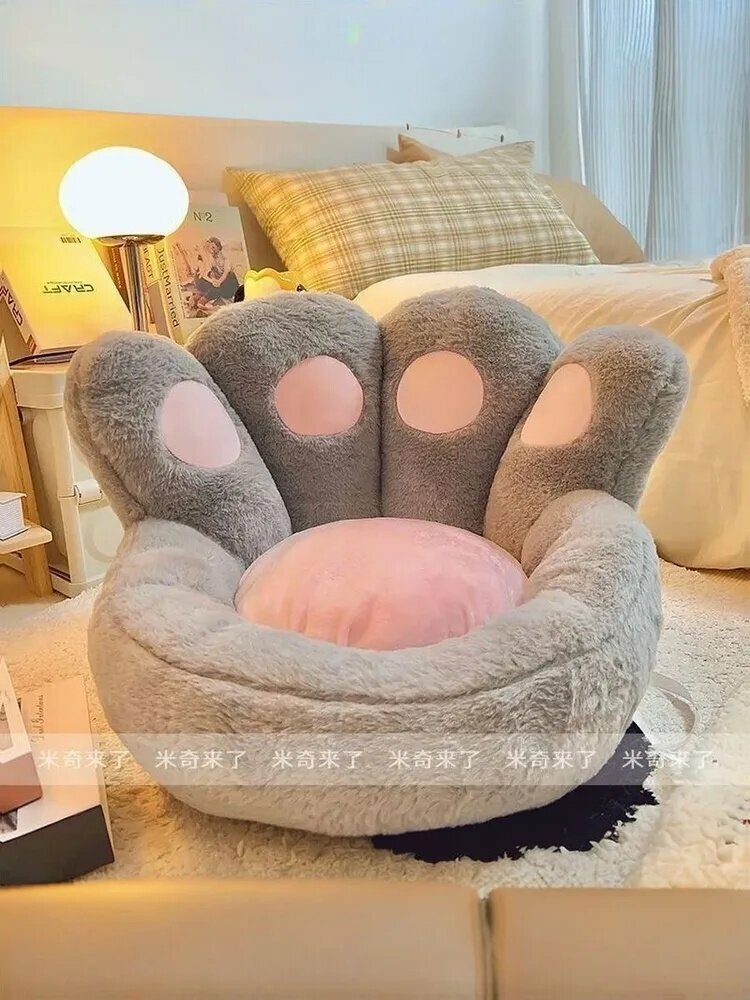 Кресло-мешок Сиденье, Бархат, Размер S, серый, розовый