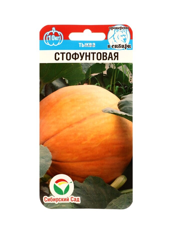 Семена Тыква Стофунтовая 5шт 10960887