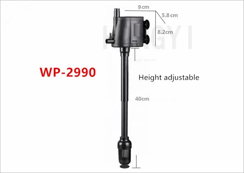 SOBO Погружной насос для аквариума 220-240В EU adapter plug, WP-2990