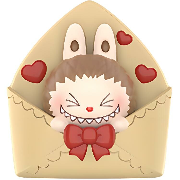 POP MART Bubbles Милое любовное письмо Мистические боксы, brown, Confirmed-Labubu Sweet Surprise (Open)