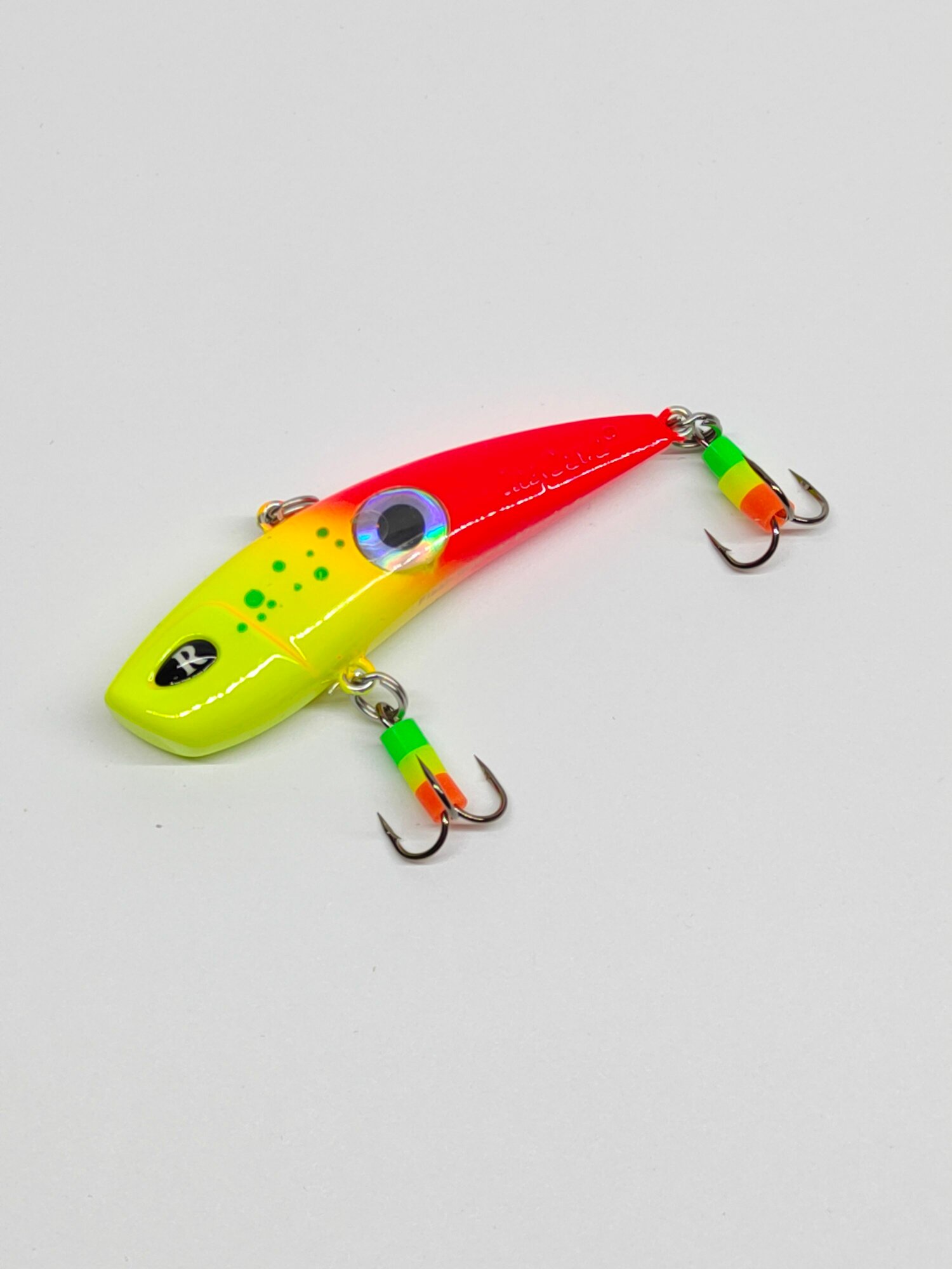 Раттлин на форель со светодиодами Boomer мигающий, триколор, 67мм, 9.5 гр. #15