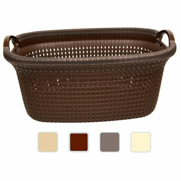 Корзина для белья 30л, пластиковая напольная корзина для ванной комнаты, универсальная для хранения вещей, игрушек, белья