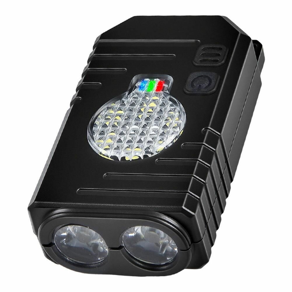 Уличный фонарик, красный + синий свет, с зажимом