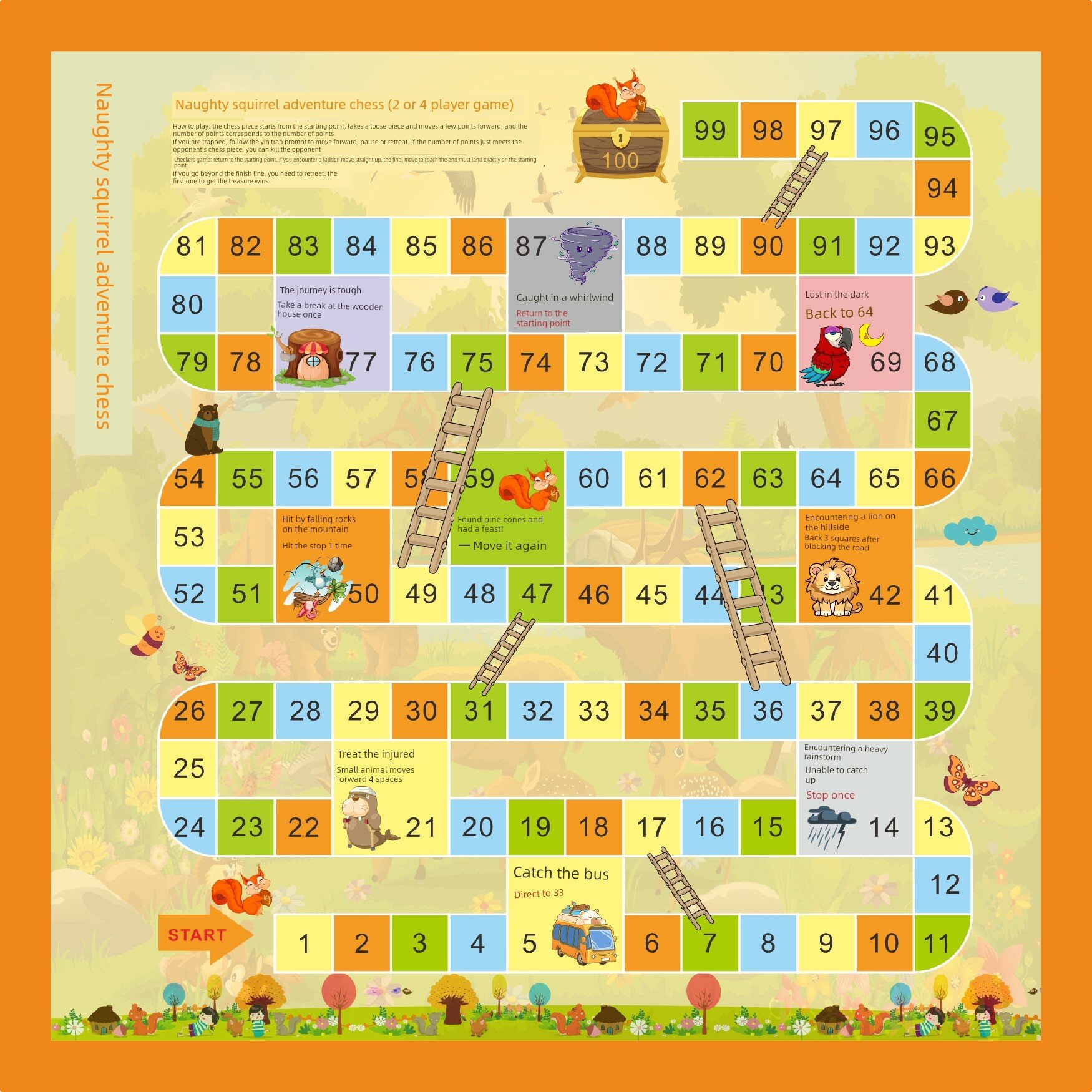 Детская настольная игра «Маленькая карта», 25x25 см, образовательный игровой набор для семьи, случайная карта