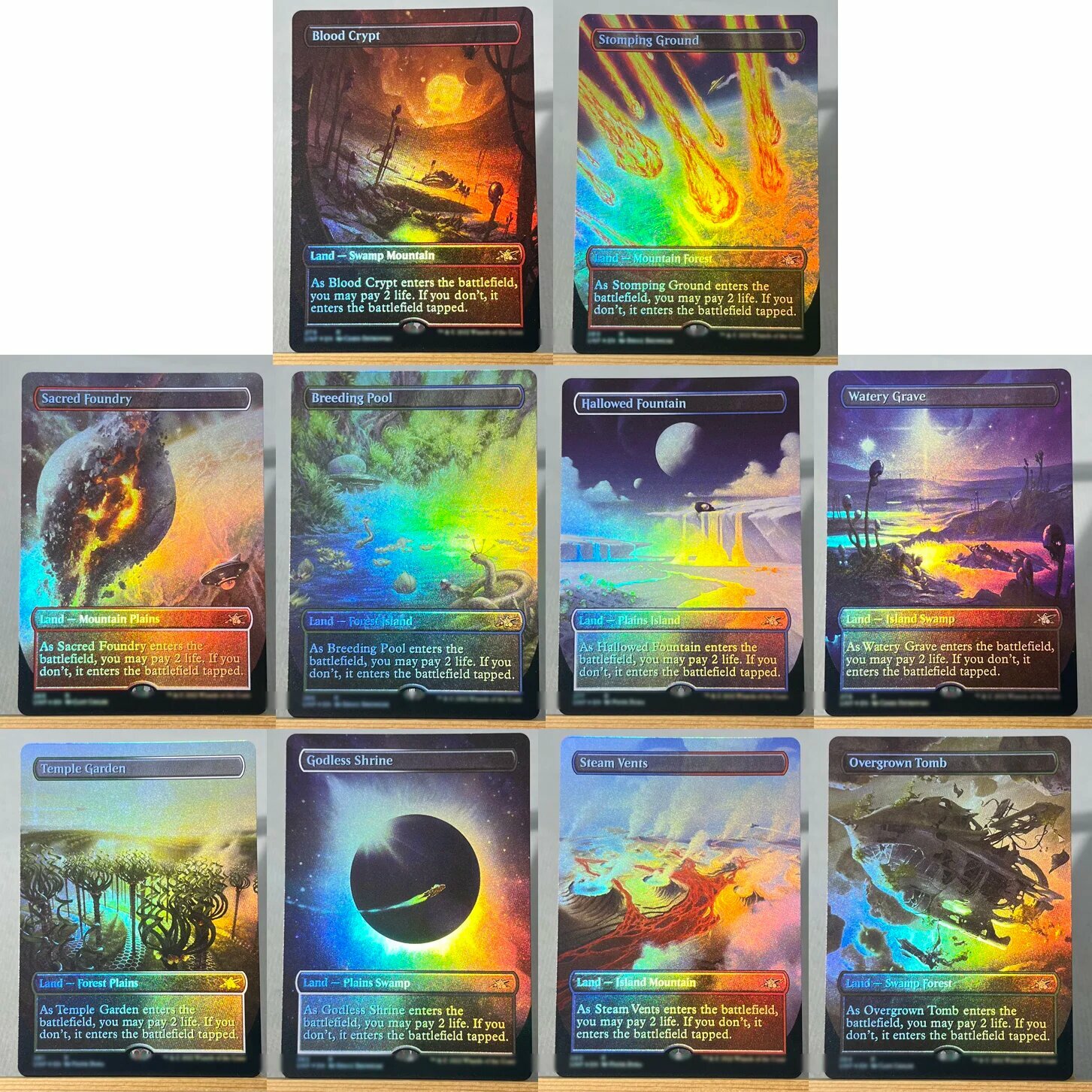 10x Magic: The Gathering Фольгированные Shock Land Коллекционные карты