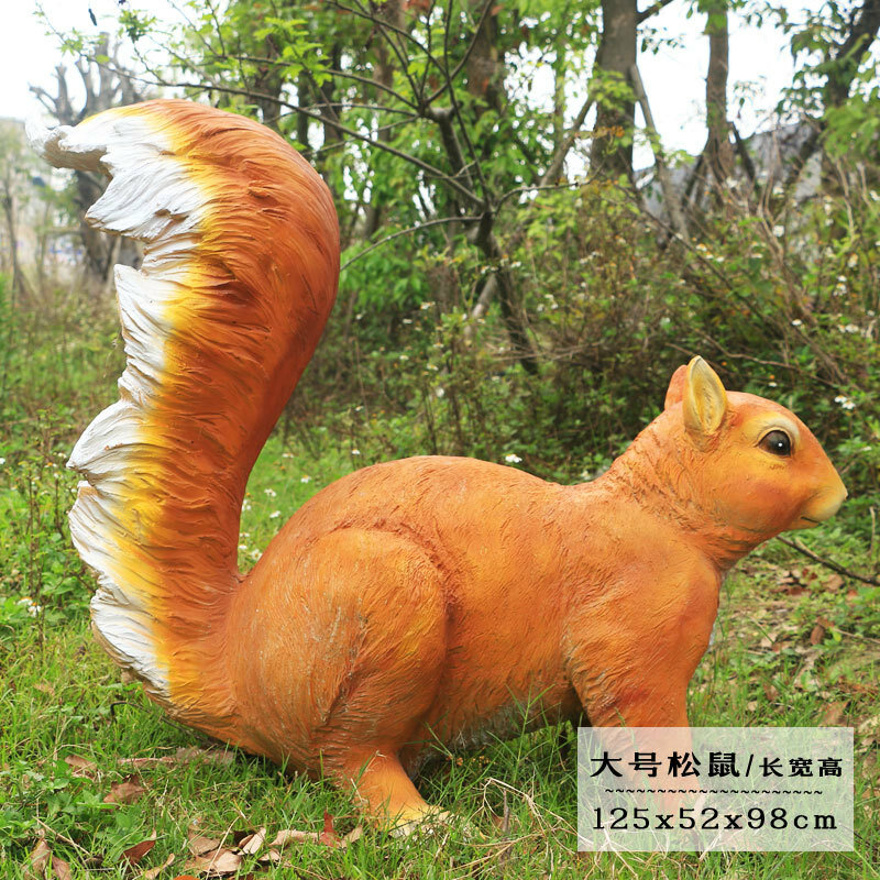 Наружный искусственный орнамент белки из смолы для сада и двора, маленькая скульптура животного, декор для сада и ландшафта, маленький элемент