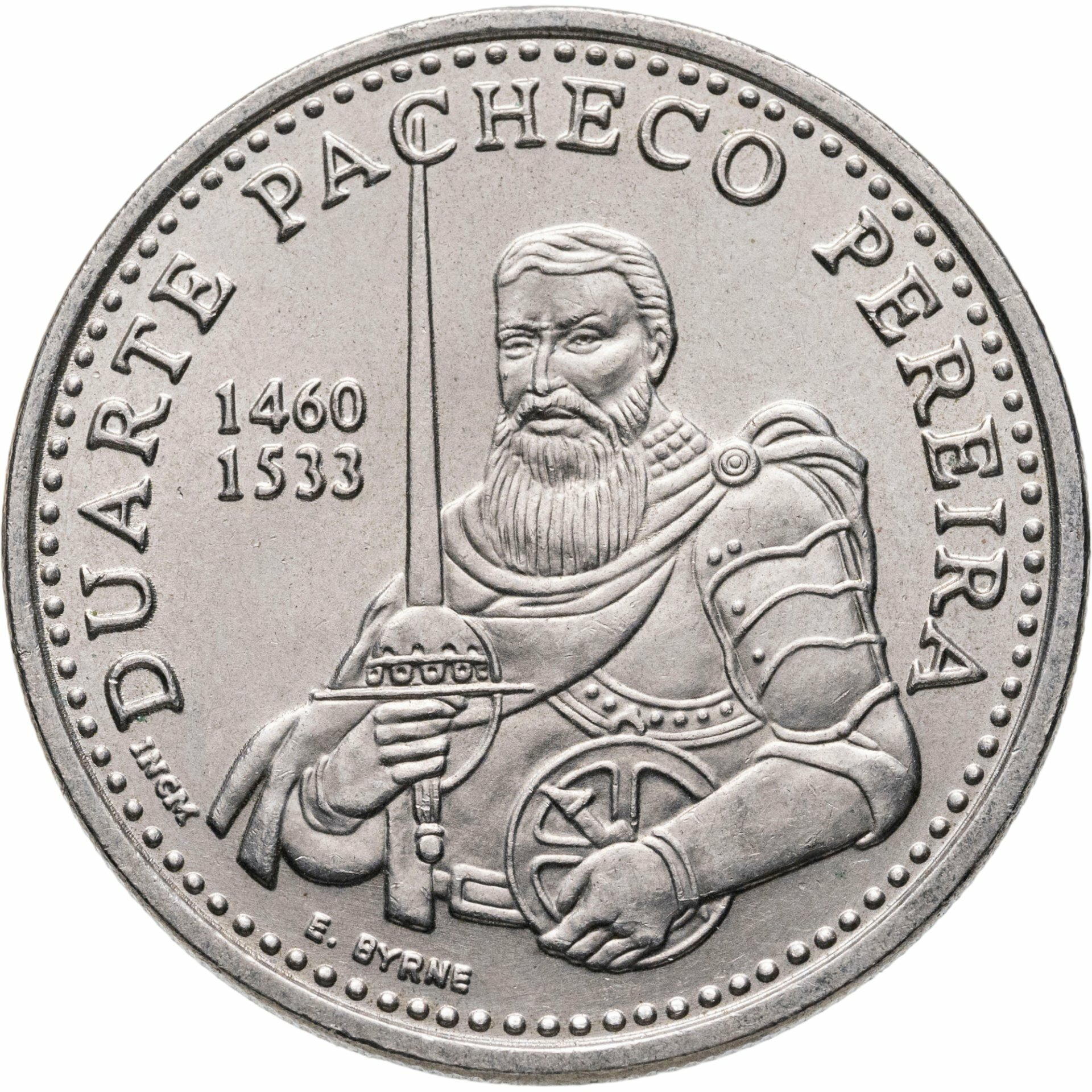 Португалия 200 эскудо escudos 1999 "Дуарте Пачеко Перейра", Мельхиор медь-никель, в сохранности UNC