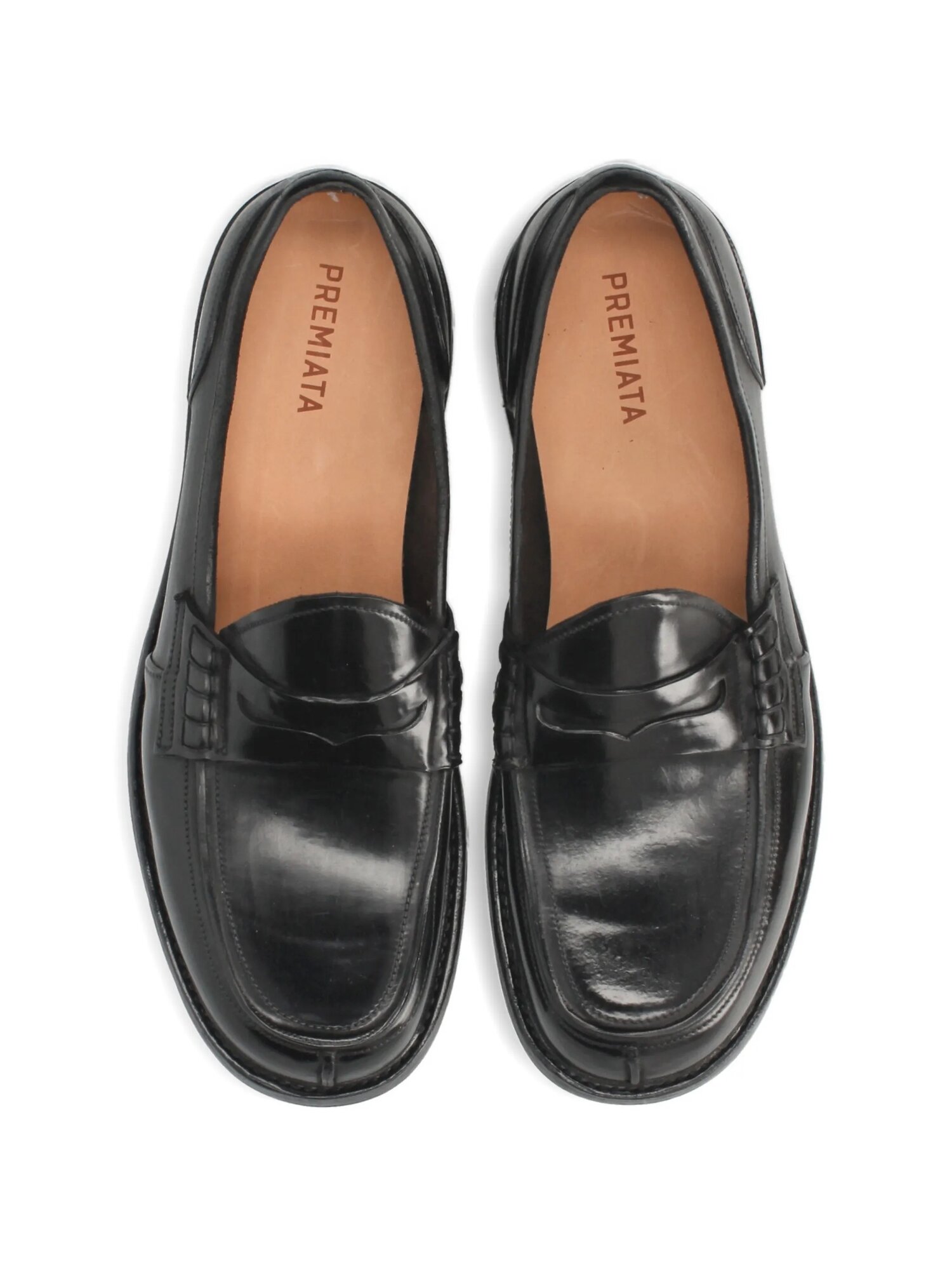Лоферы PREMIATA Woven leather loafers, размер 8,5 UK, черный — фото 1