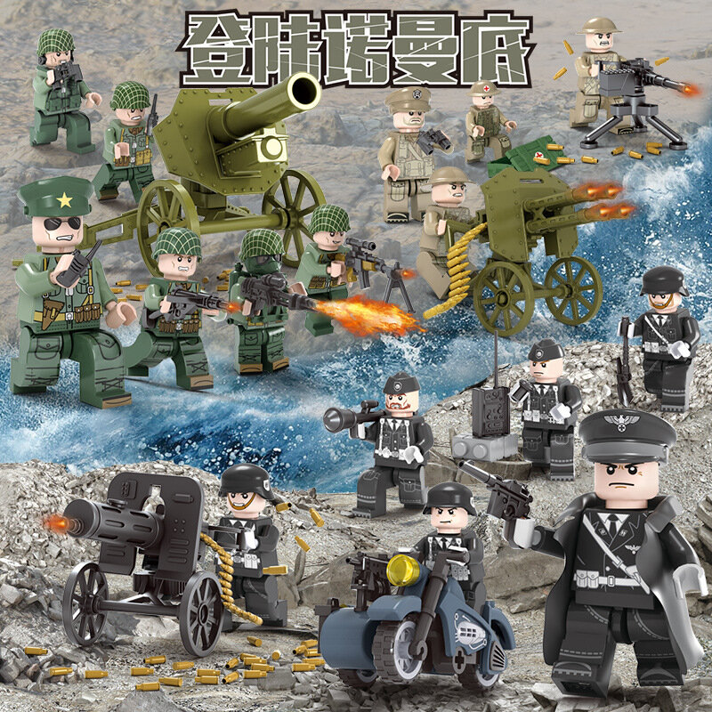 Коллекция фигур Dragon WWII Military Lego набор из 16 деталей в цветной коробке для сборки для детей