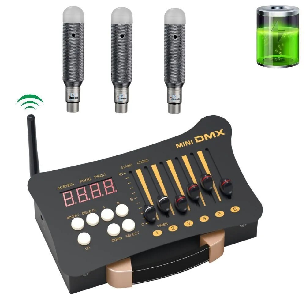 Пульт DMX 512 контроллер сценического света и оборудования на 54 каналов