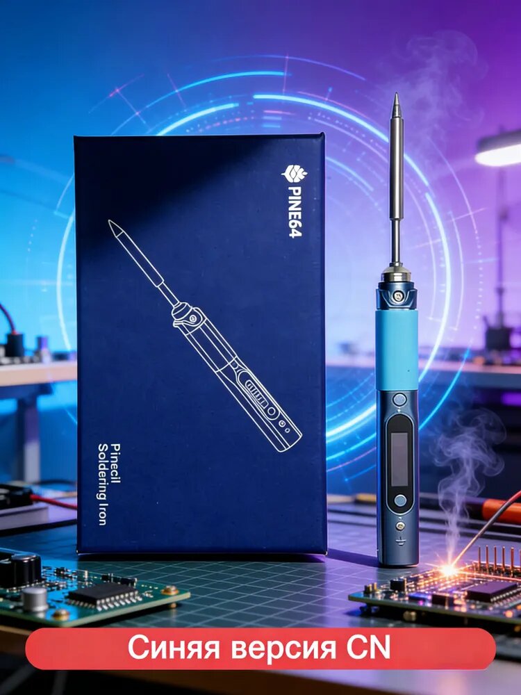 JuTongGuoJi Pinecil Синий паяльник для электроники, портативный, 32-разрядный RISC-V SoC