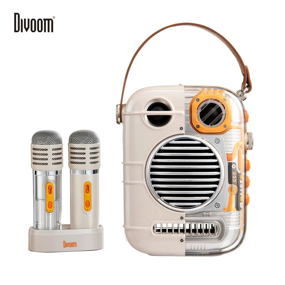 Divoom Spark-Pro Портативный динамик Bluetooth для караоке с внешним двойным микрофоном режим изменения голоса