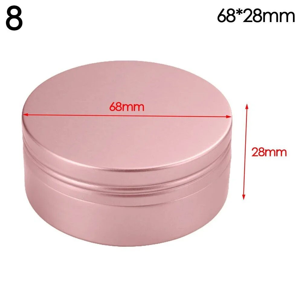 Мини алюминиевая банка для крема Розовый, 8