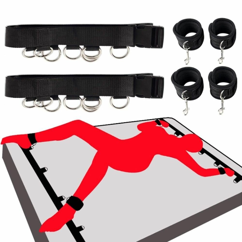 Набор аксессуаров для ролевых игр в спальне, фиксаторы для рук и ног, регулируемые ремни, комплект для пар