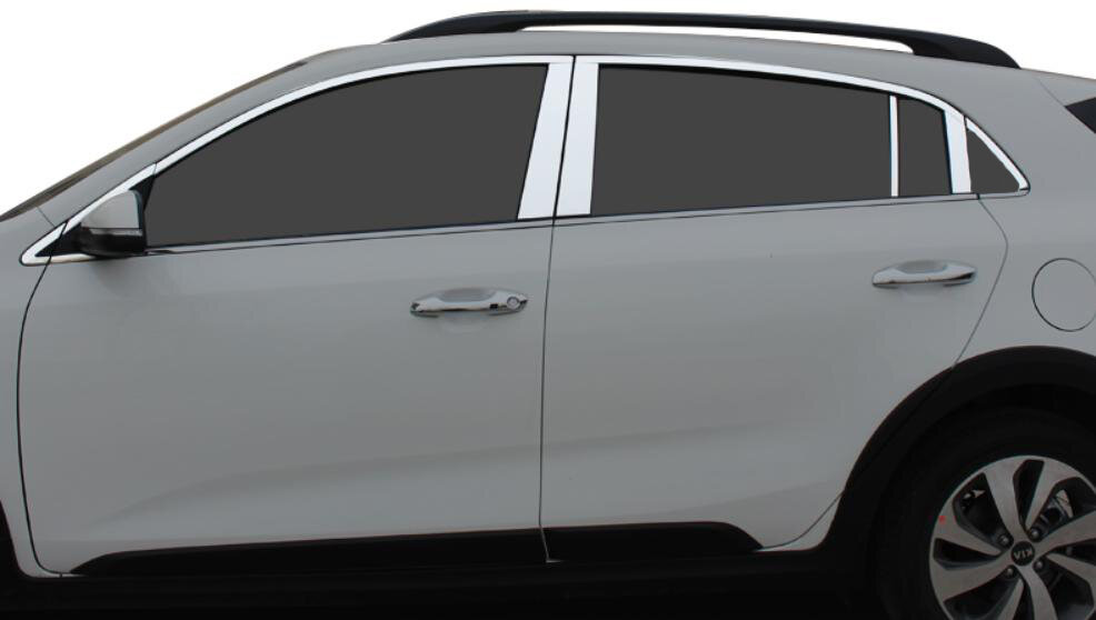 Хром набор молдингов на окна для Киа Рио Икслайн - Kia X-Line - Kia X 2017-2023
