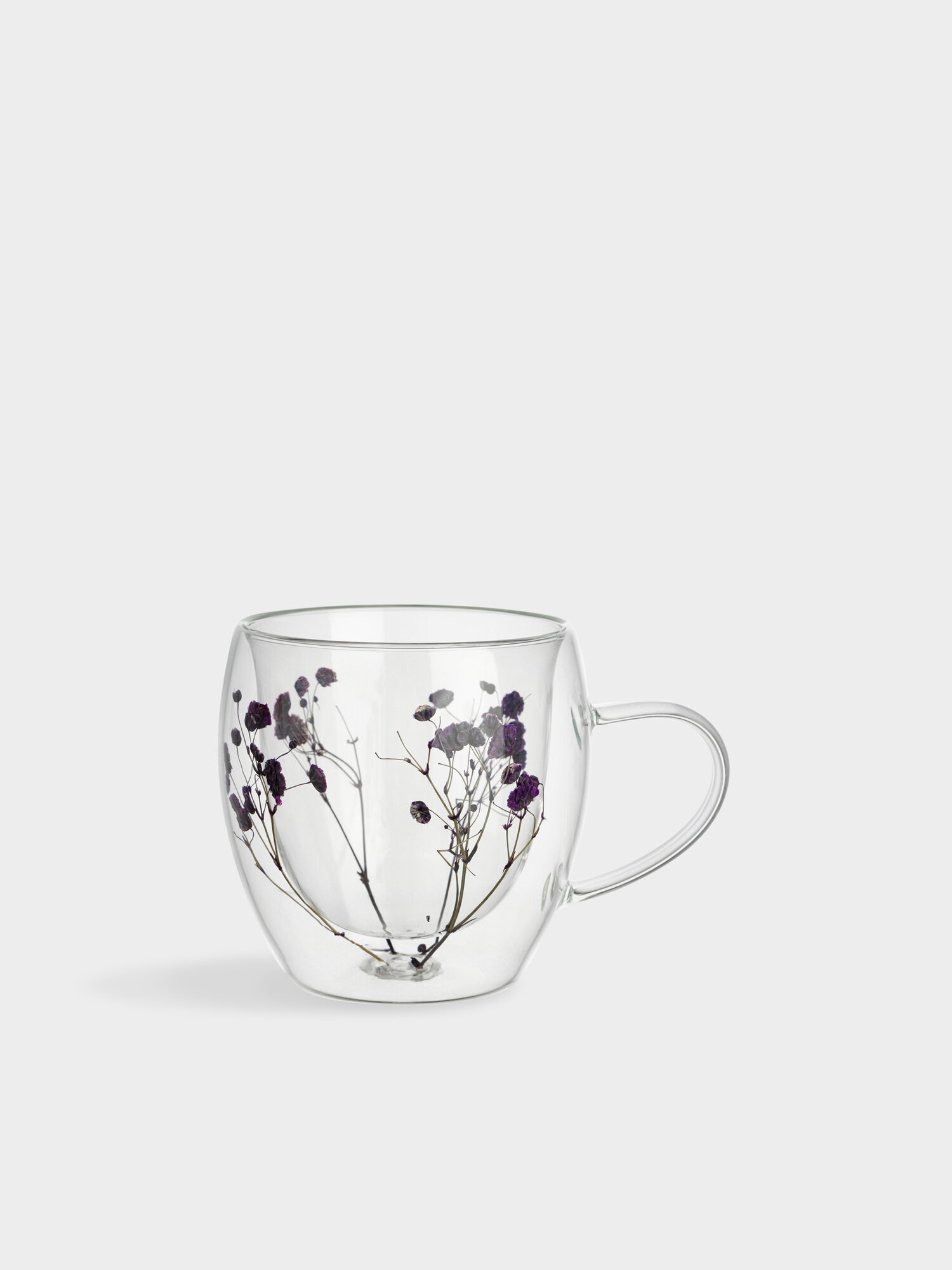 Кружка, 260 мл, стекло Б, с сухоцветами внутри, Air decor, Kuchenland