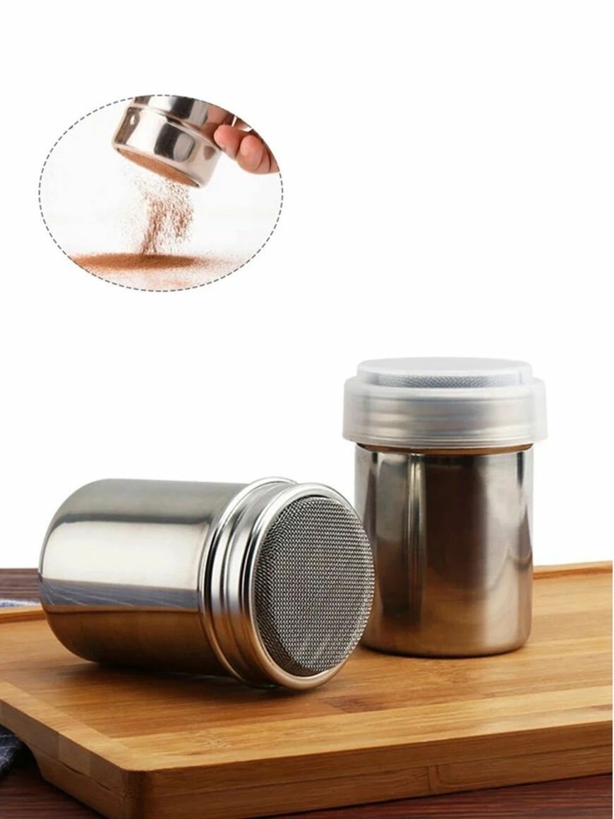 Банка / диспенсер для посыпки корицы, сахарной пудры, специй, 7,7 см / для сыпучих продуктов