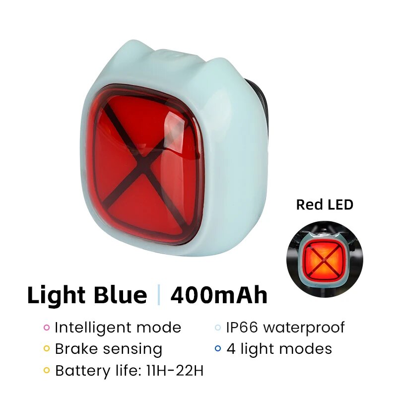 Фонарь велосипедный CXWXC, Light blue, 400mAh, IP66, 4 режима