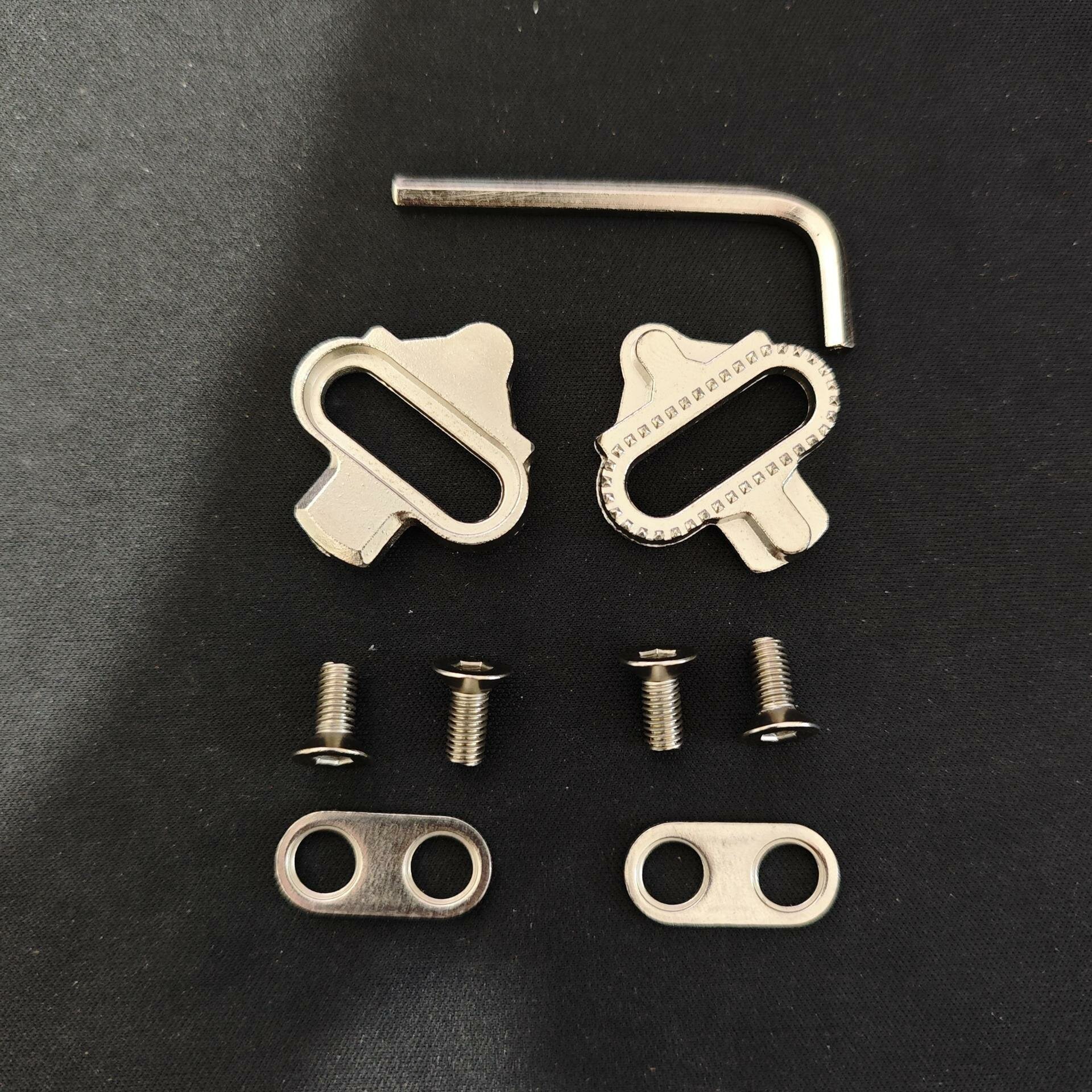 Кросс-бордерные обувные замки для велосипеда, блокирующие пластины для дороги и горного велосипеда, универсальные педали SPD, фанера для езды, блокирующая пластина (блокирующий кусок B [белый винт, белая прокладка])