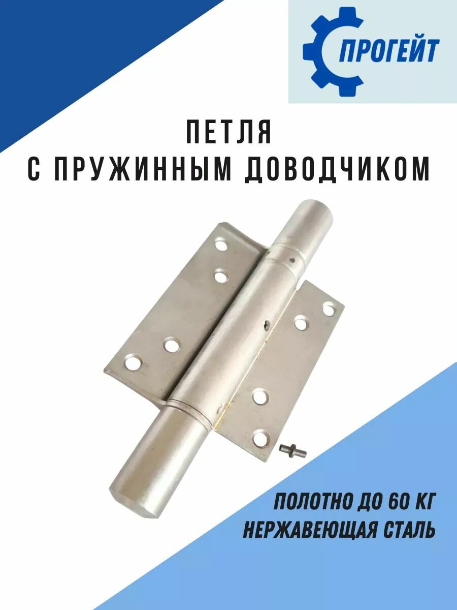 Петля нержавеющая с пружинным доводчиком