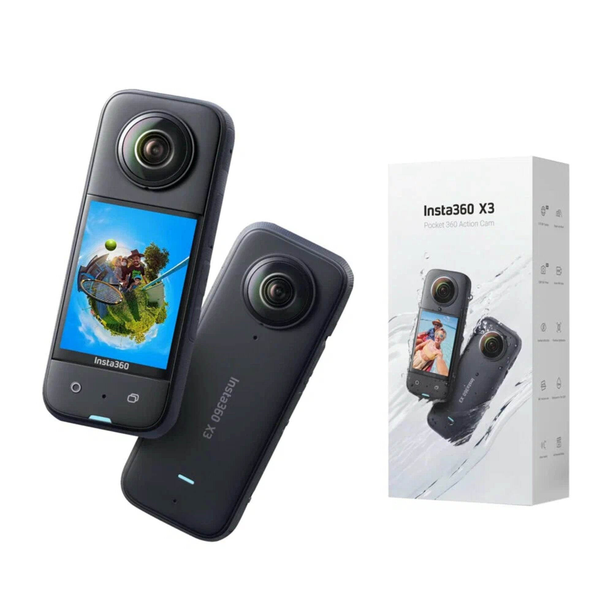Экшн-камера Insta 360 X3 Pocket 360 Action, водонепроницаемая