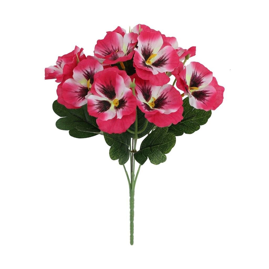 Искусственные фиалки из пяти веток, шелковые анютины глазки для дома, Розовый