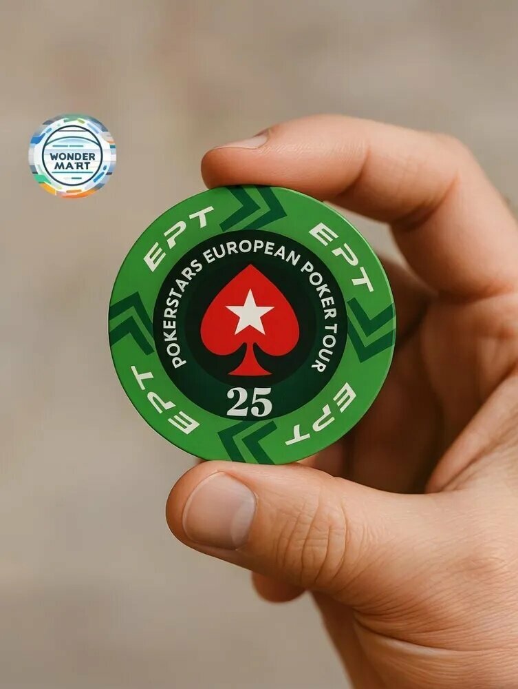 Высококачественные керамические фишки для покера (25 шт.) номиналом 25