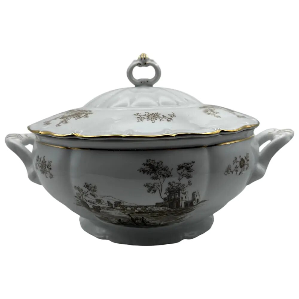 Супница "Замки и крепости", 2 л, фарфор, 1990-1992 гг, Haas & Czizek, Чехословакия