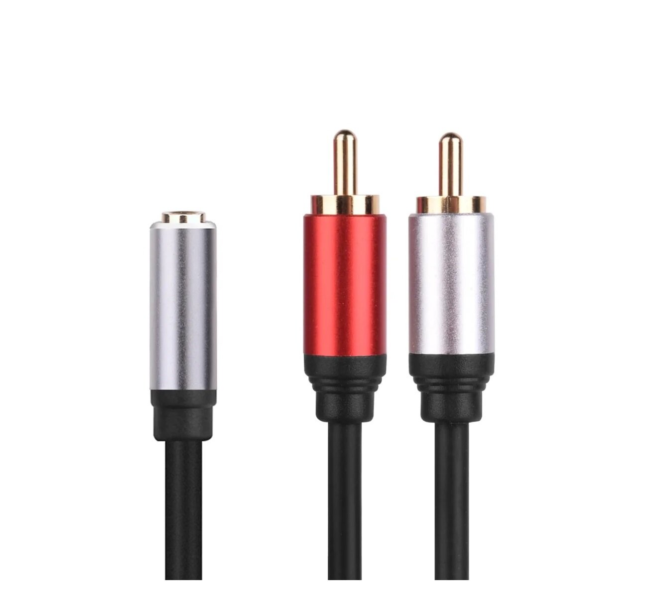 Шнур-переходник S1295, Jack 3.5 - 2 RCA, Premium, черный, 1.8 м