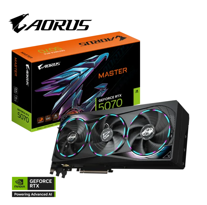 Видеокарта GIGABYTE AORUS GeForce RTX™ 5070 MASTER 12G (GV-N5070AORUS M-12GD)