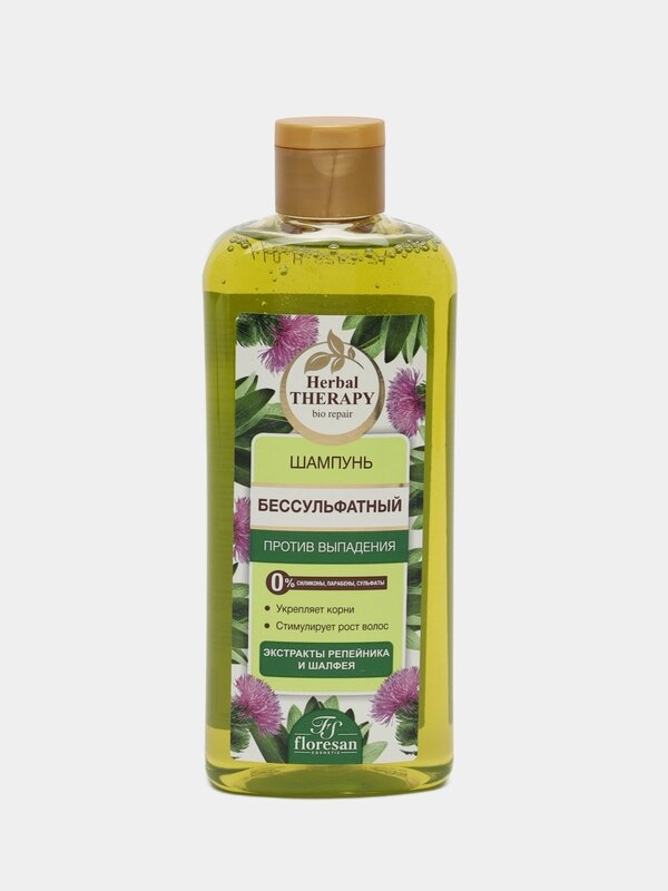 Floresan Ф-738 Шампунь бессульфатный с репейником Против выпадения 400 мл