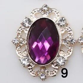 Брошь фиолетовая SKEY CIEL, No.9, латунь, стразы
