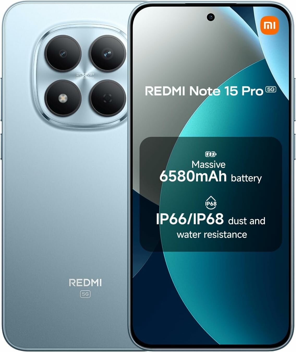 Смартфон Redmi Note 15 Pro 5G RU 8+256 Glacier Blue