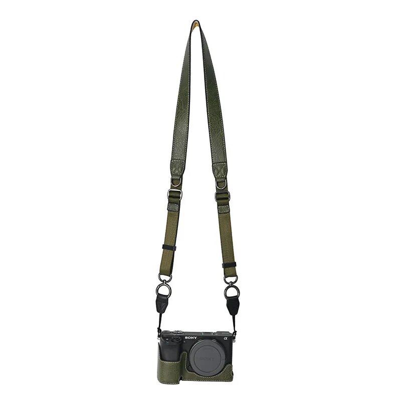 Чехол для Sony A6000 A6100 A6300 A6400 из искусственной кожи Green Case Strap