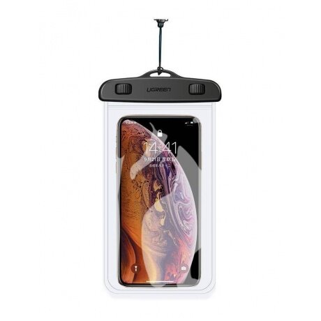 Чехол водонепроницаемый UGREEN LP186 (60959) Waterproof Phone Pouch для телефона. черный/прозрачный