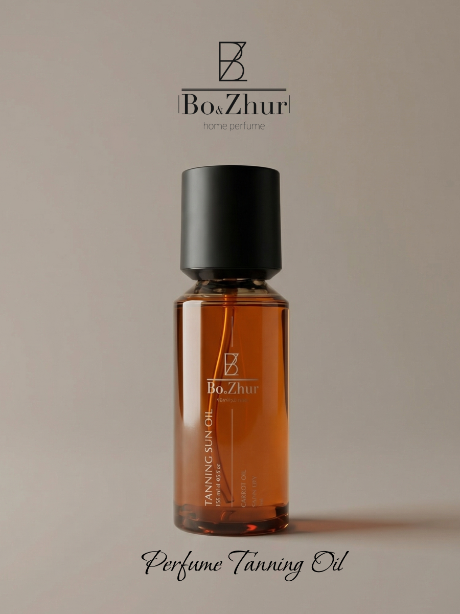 Масло для загара Bo&Zhur парфюмированное 120мл, SPF 4, водостойкое, с дозатором